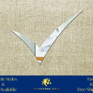 Decorative Check Mark Shaped Acrylic Mirror | Many Shapes Available - Etsy