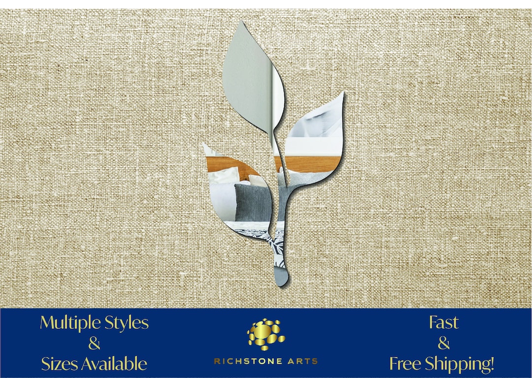Decoration Stem and Leaf Shaped Acrylic Mirror | Many Shapes Available ...