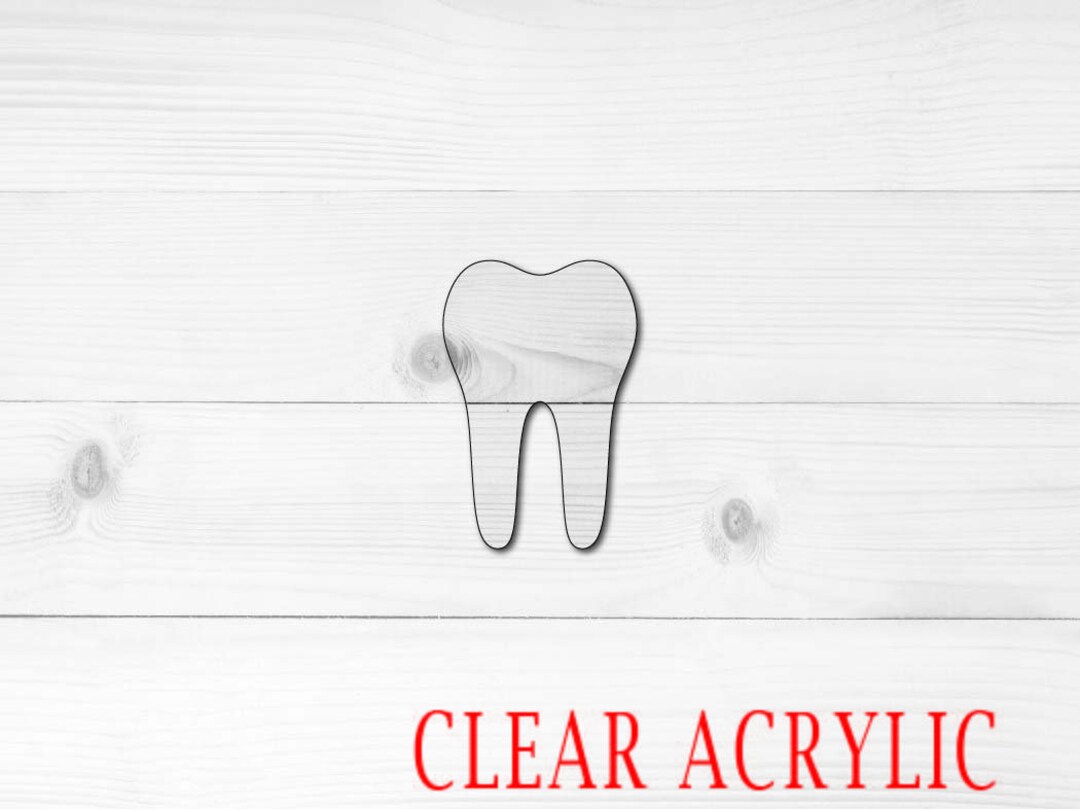 Tooth Shape, Clear Acrylic Craft Blank, Colored Acrylic Blank - Etsy