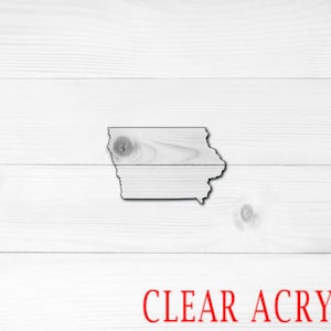 Iowa Shape, Clear Acrylic Craft Blank, Colored Acrylic Blank - Etsy