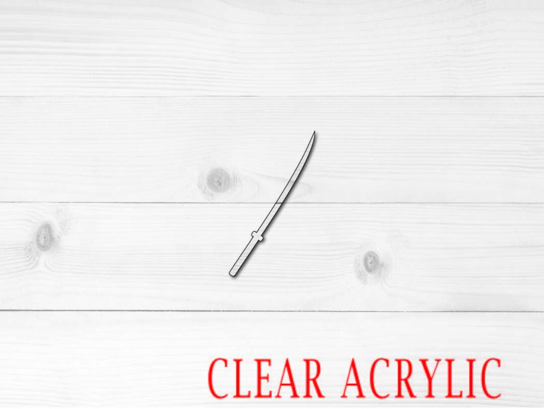 Samurai Sword Shape, Clear Acrylic Craft Blank, Colored Acrylic Blank ...