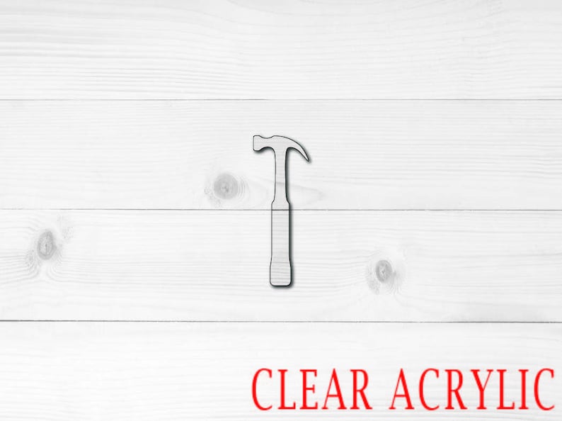 Hammer Shape, Clear Acrylic Craft Blank, Colored Acrylic Blank - Etsy