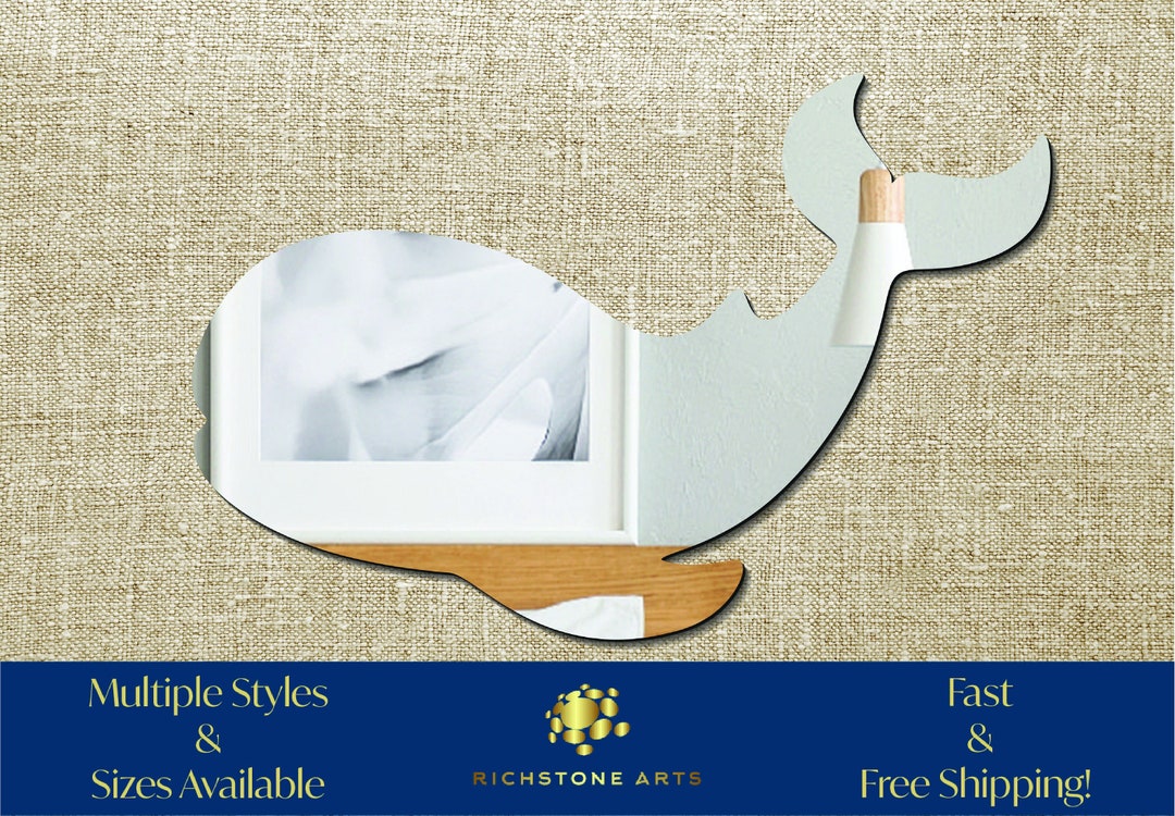 Decorative Whale Shaped Acrylic Mirror | Many Shapes Available - Etsy