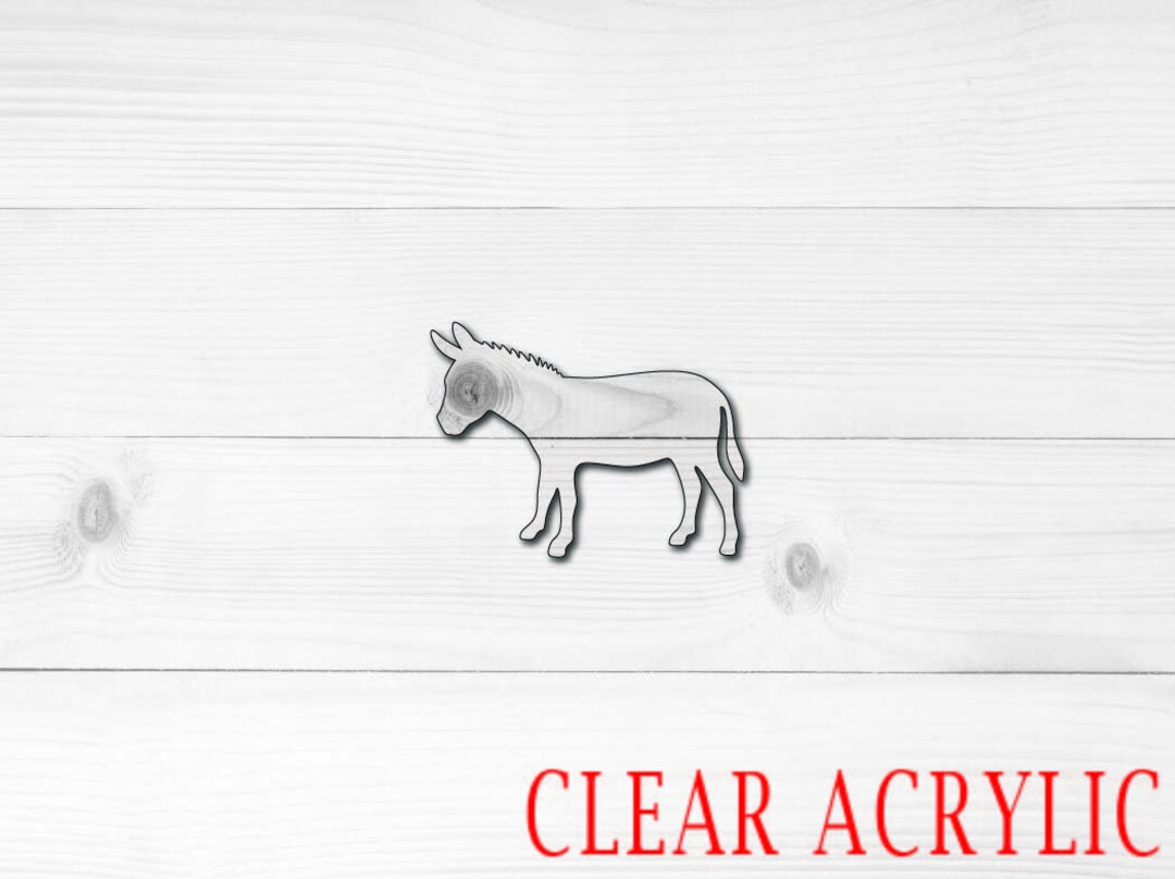 Donkey Acrylic Shape, Clear Acrylic Craft Blank, Colored Acrylic Blank ...