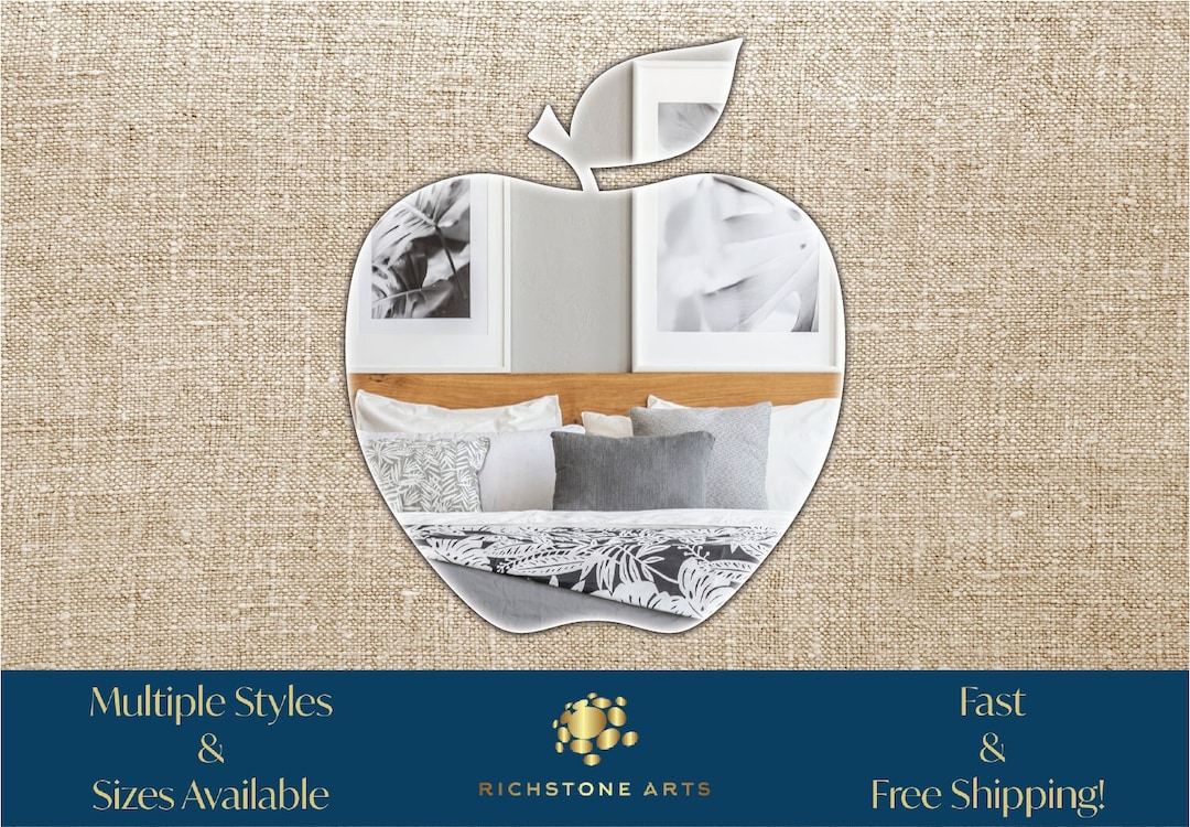 Decorative Apple Shaped Acrylic Mirror | Many Shapes Available - Etsy