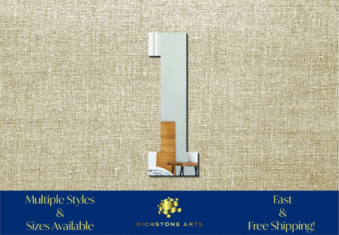 Decorative Lowercase L Shaped Acrylic Mirror | Many Shapes Available - Etsy