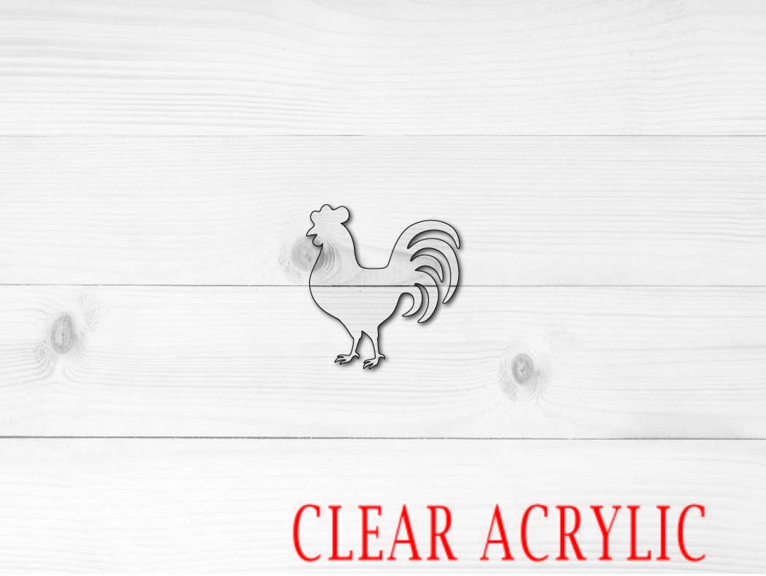 Rooster Shape, Clear Acrylic Craft Blank, Colored Acrylic Blank - Etsy