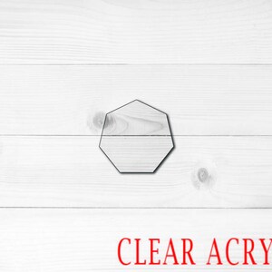Heptagon Shape, Clear Acrylic Craft Blank, Colored Acrylic Blank - Etsy