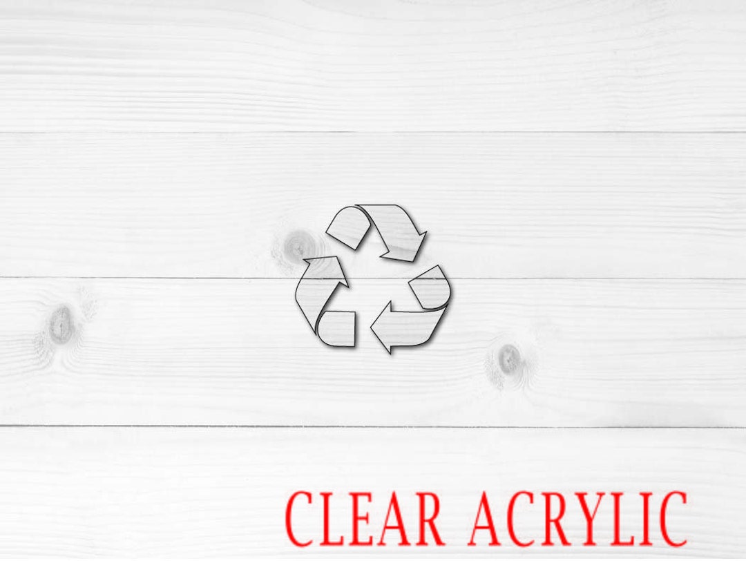 Recycle Symbol Shape, Clear Acrylic Craft Blank, Colored Acrylic Blank ...