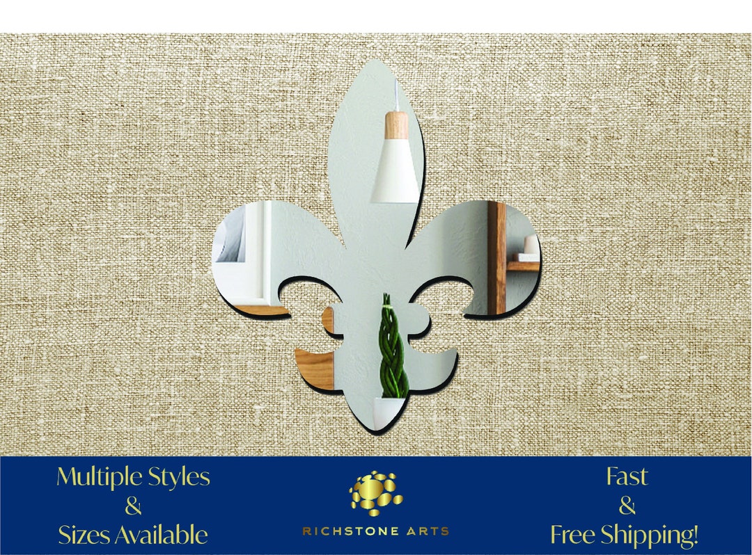 Decorative Fleur De Lis Shaped Acrylic Mirror | Many Shapes Available ...