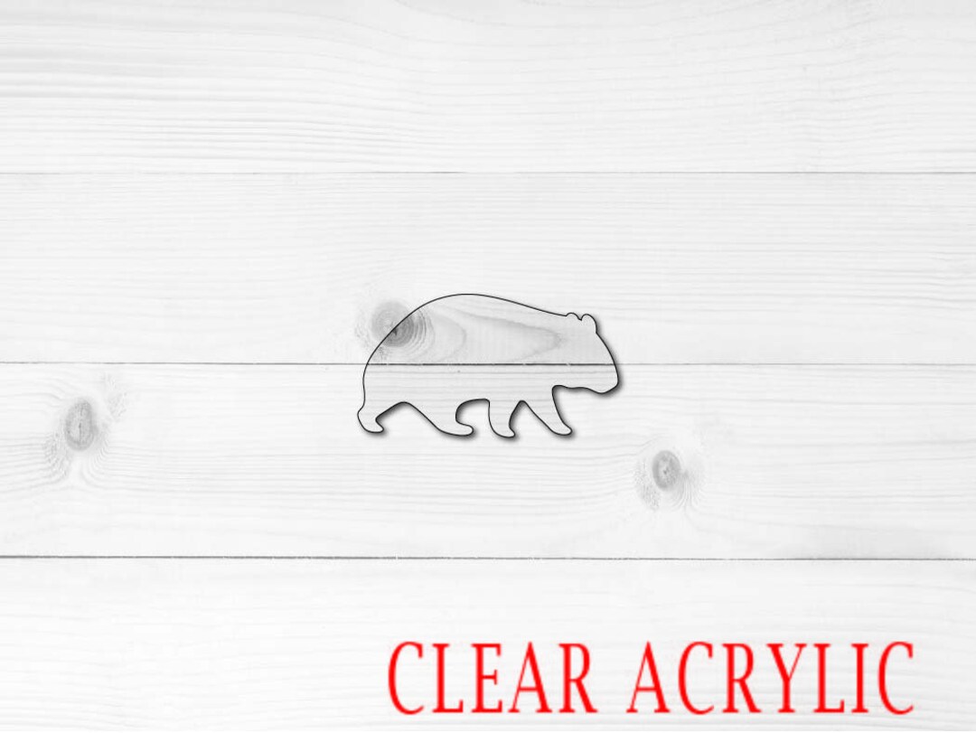 Wombat Shape, Clear Acrylic Craft Blank, Colored Acrylic Blank - Etsy