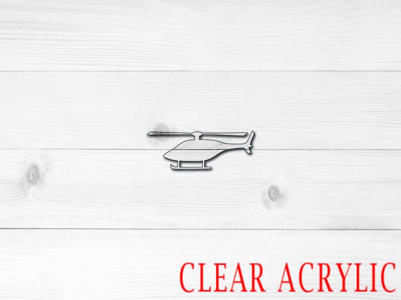 Helicopter Shape, Clear Acrylic Craft Blank, Colored Acrylic Blank - Etsy