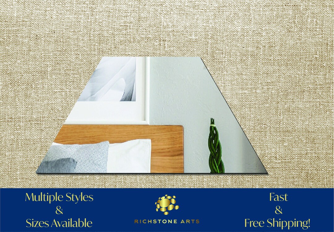 Decorative Trapezoid Shaped Acrylic Mirror | Many Shapes Available - Etsy