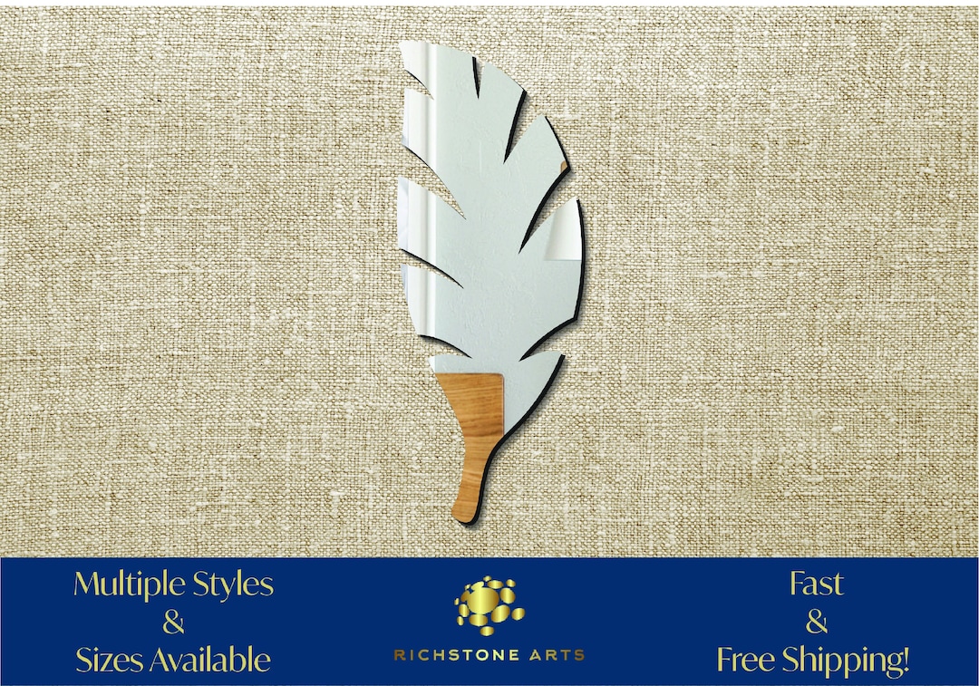 Decorative Palm Leaf Shaped Acrylic Mirror | Many Shapes Available - Etsy