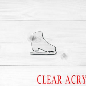 Ice Skate Shape, Clear Acrylic Craft Blank, Colored Acrylic Blank - Etsy