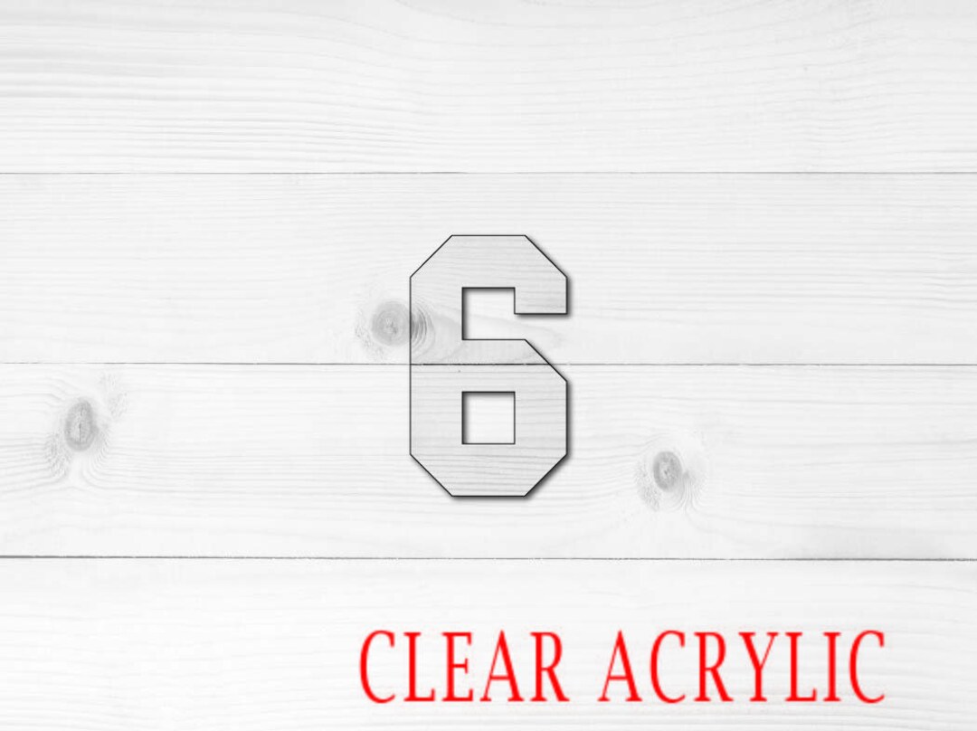 Number 6 Shape, Clear Acrylic Craft Blank, Colored Acrylic Blank - Etsy