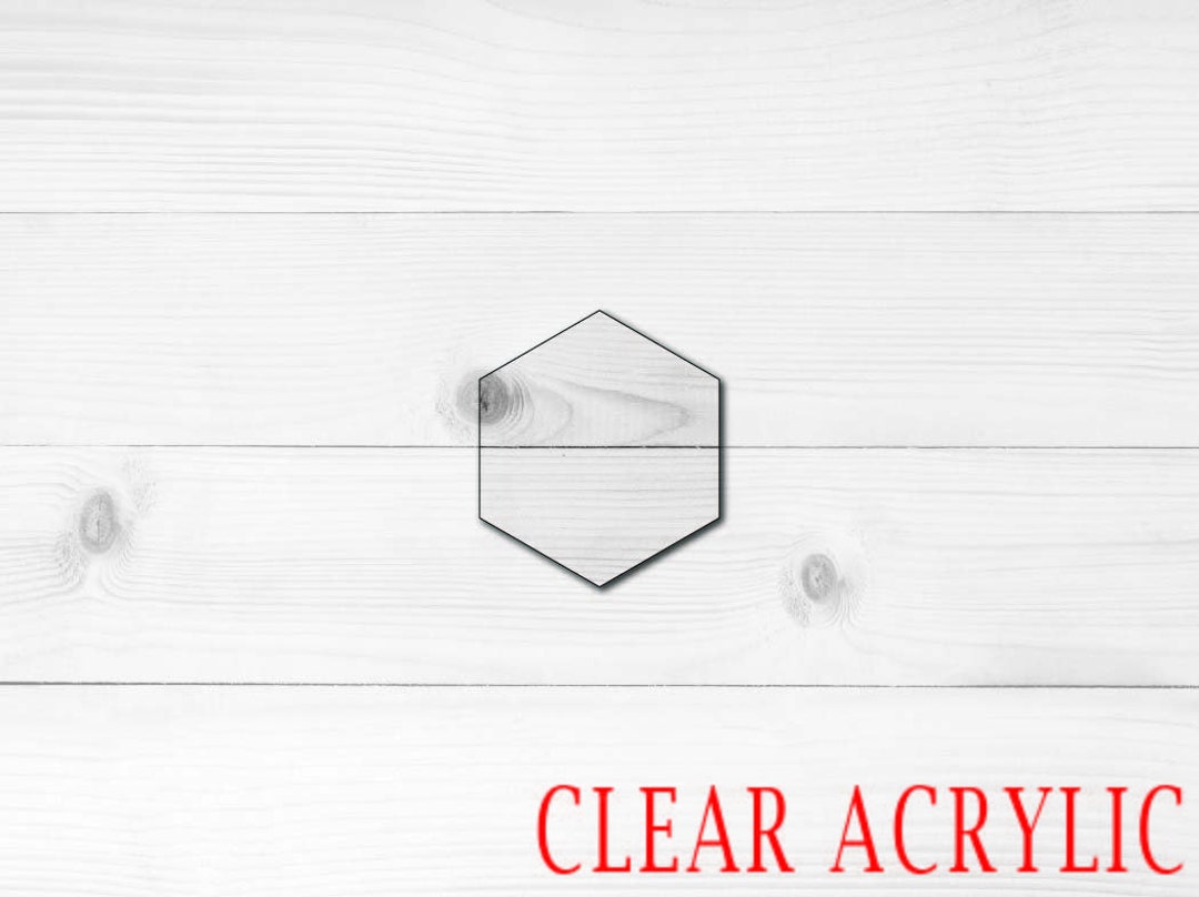 Hexagon Shape, Clear Acrylic Craft Blank, Colored Acrylic Blank - Etsy