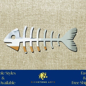 Decorative Fish Skeleton Shaped Acrylic Mirror | Many Shapes Available ...