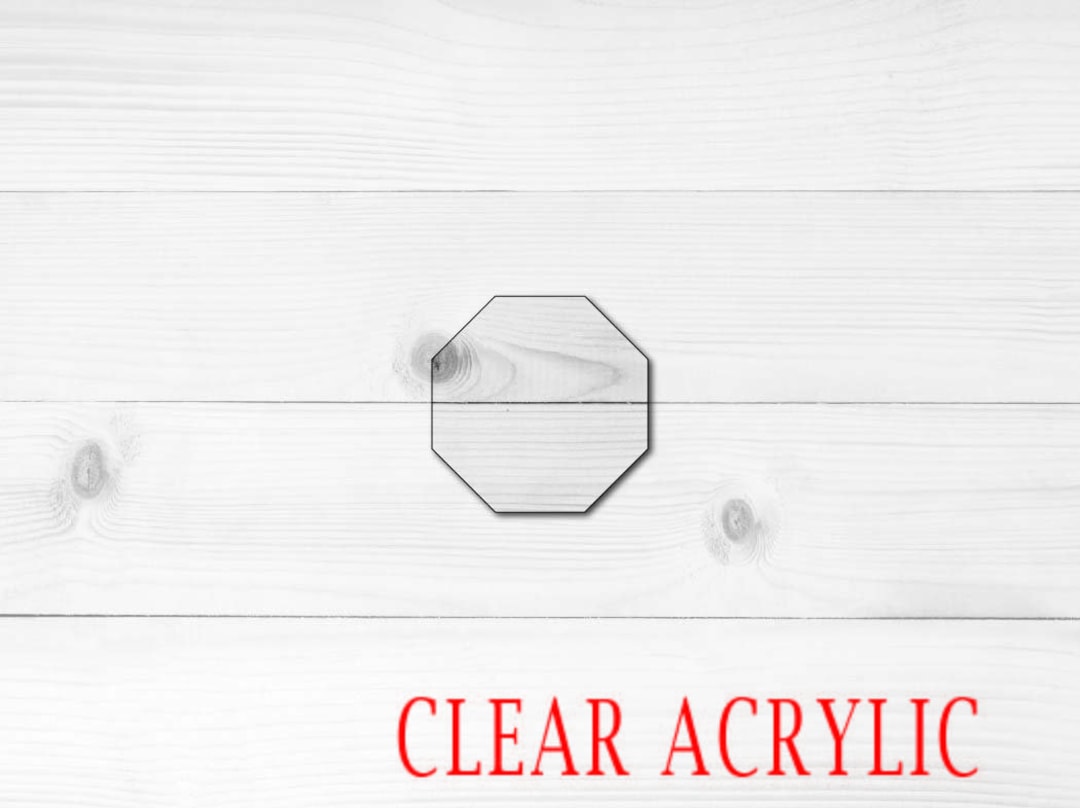 Octagon Shape, Clear Acrylic Craft Blank, Colored Acrylic Blank - Etsy
