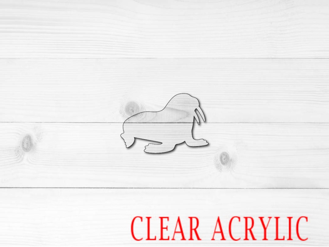 Walrus Shape, Clear Acrylic Craft Blank, Colored Acrylic Blank - Etsy