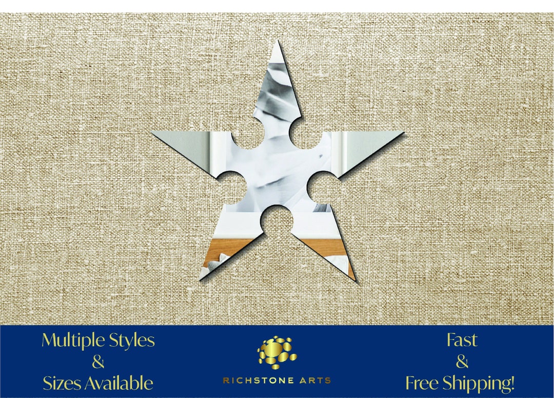 Decorative Ninja Star Shaped Acrylic Mirror | Many Shapes Available - Etsy