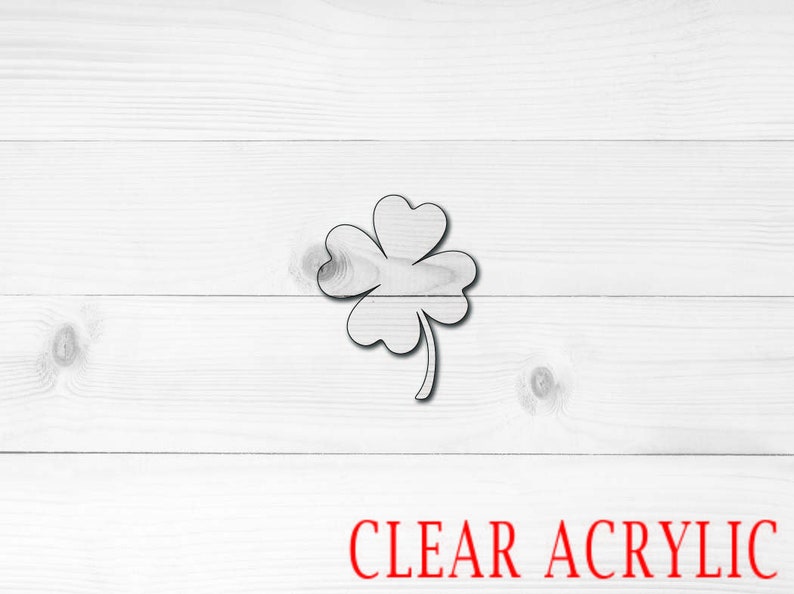 Four Leaf Clover Shape, Clear Acrylic Craft Blank, Colored Acrylic ...