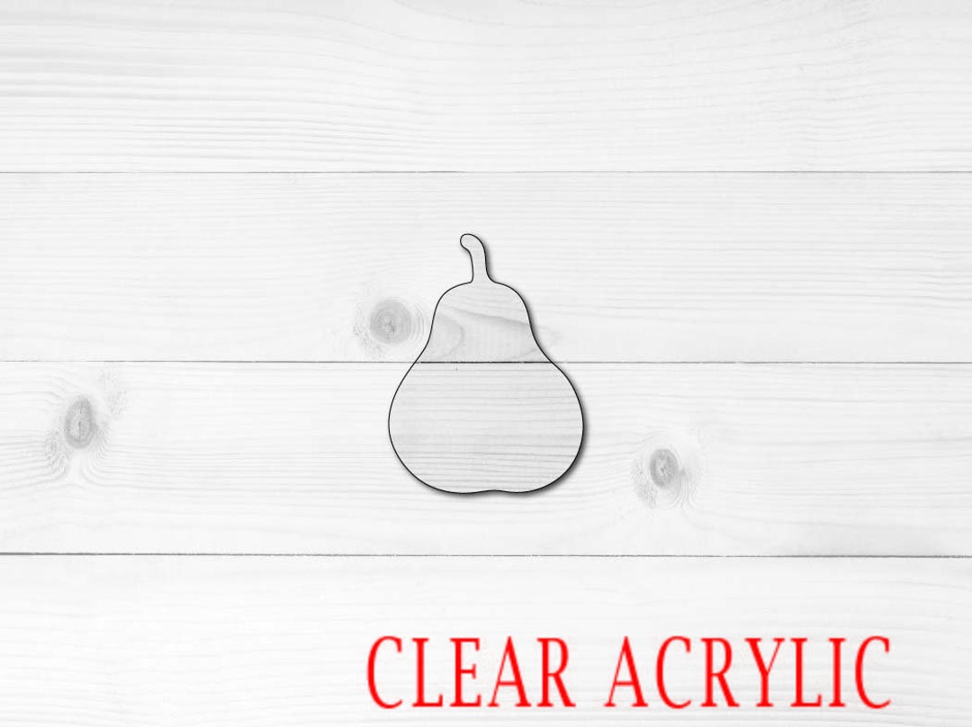 Pear Shape, Clear Acrylic Craft Blank, Colored Acrylic Blank - Etsy