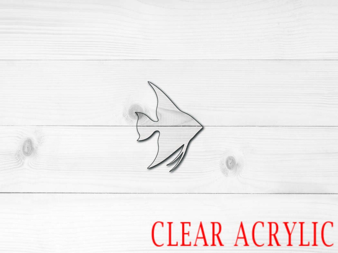 Angelfish Acrylic Shape, Clear Acrylic Craft Blank, Colored Acrylic ...
