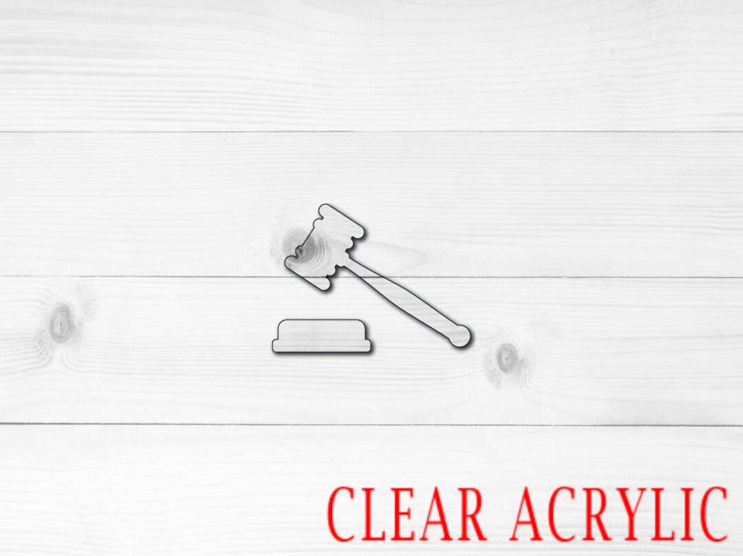 Gavel Shape, Clear Acrylic Craft Blank, Colored Acrylic Blank - Etsy
