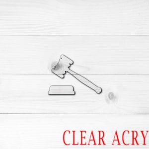 Gavel Shape, Clear Acrylic Craft Blank, Colored Acrylic Blank - Etsy