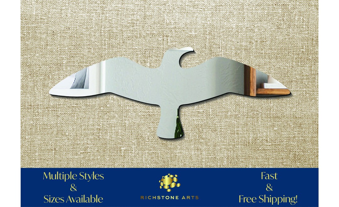 Decorative Flying Seagull Shaped Acrylic Mirror | Many Shapes Available ...