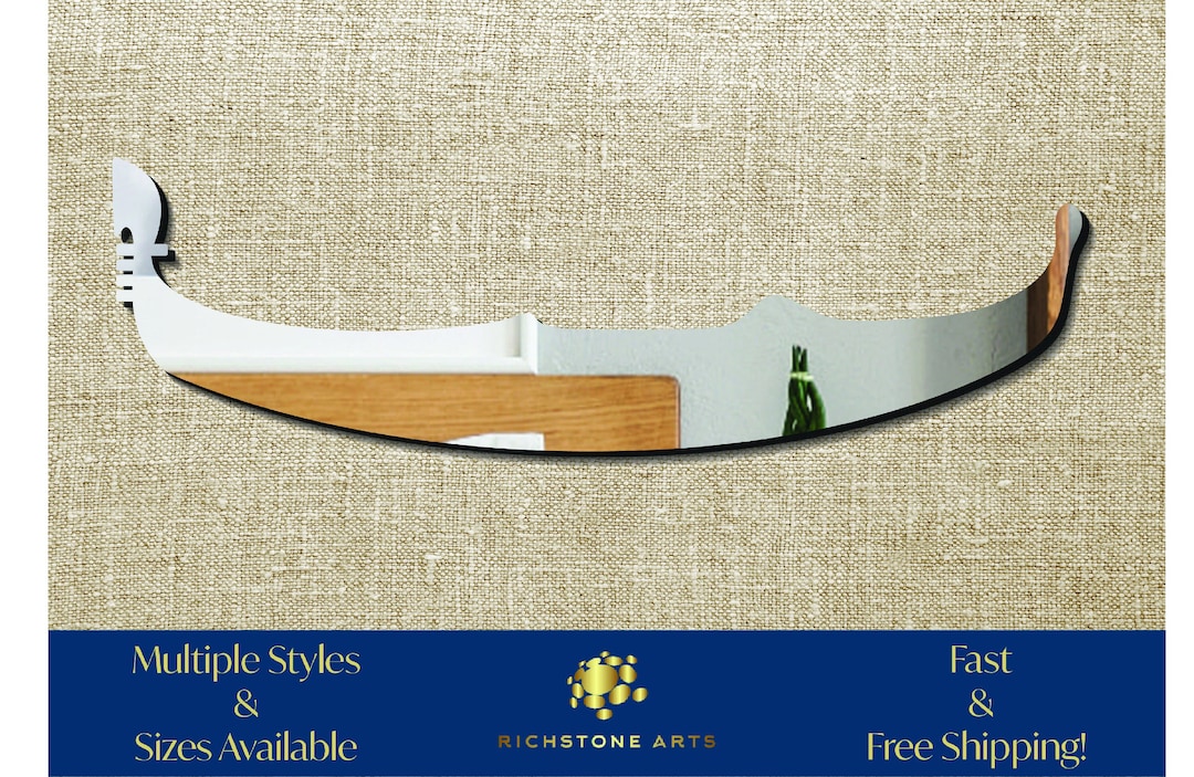 Decorative Gondola Shaped Acrylic Mirror | Many Shapes Available - Etsy