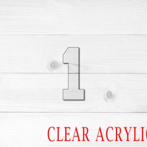 Number 1 Shape, Clear Acrylic Craft Blank, Colored Acrylic Blank - Etsy