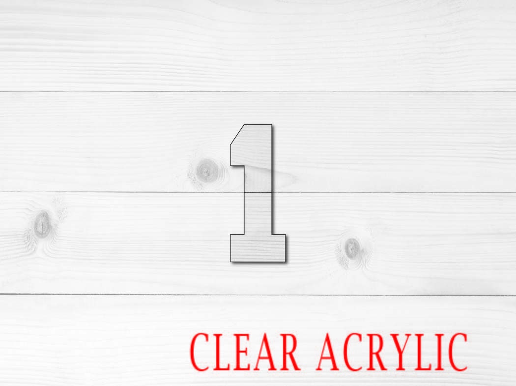 Number 1 Shape Clear Acrylic Craft Blank DIY Acrylic Blank - Etsy