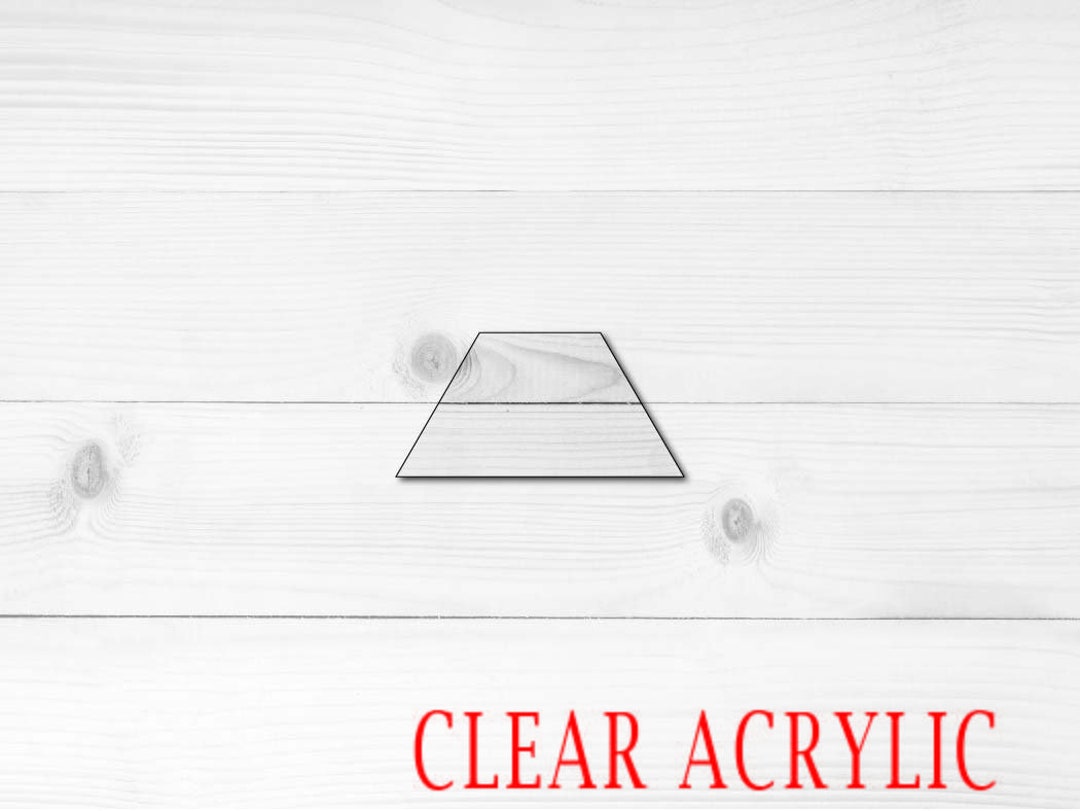 Trapezoid Shape, Clear Acrylic Craft Blank, Colored Acrylic Blank - Etsy
