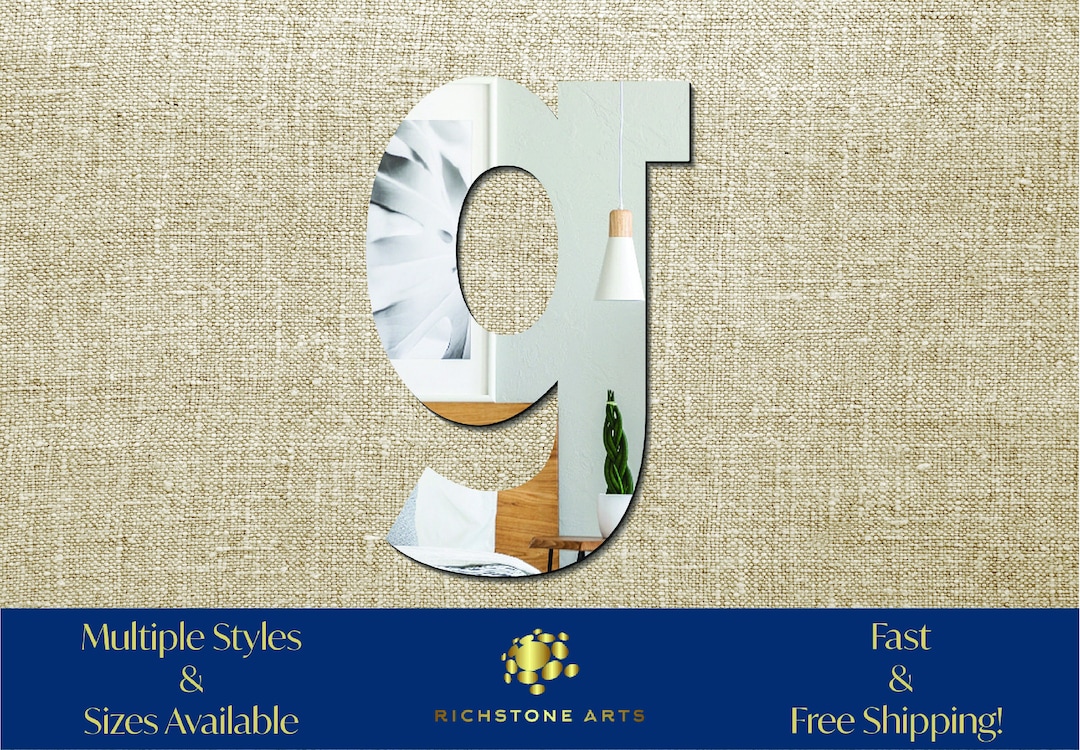 Decorative Lowercase G Shaped Acrylic Mirror | Many Shapes Available - Etsy