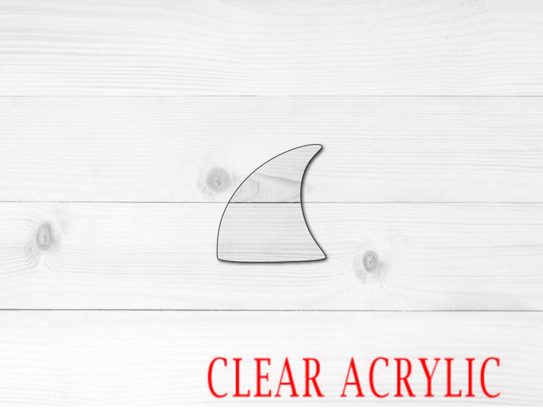 Shark Fin Shape, Clear Acrylic Craft Blank, Colored Acrylic Blank - Etsy