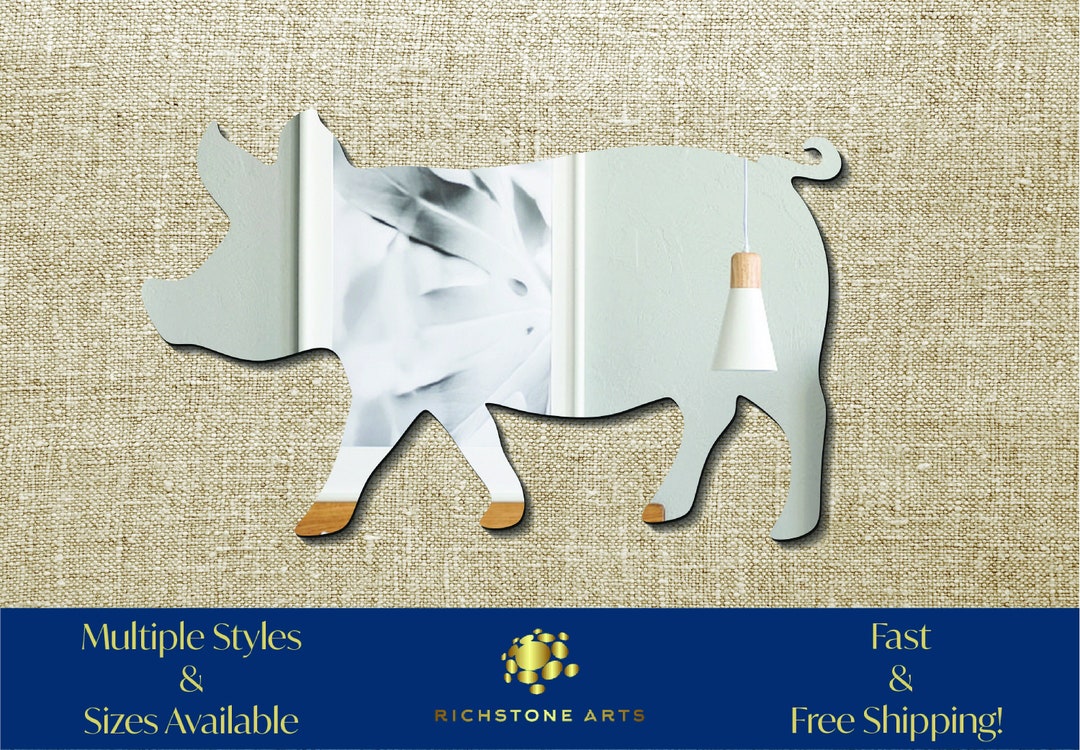 Decorative Pig Shaped Acrylic Mirror | Many Shapes Available - Etsy