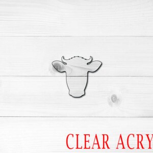 Cow Head Acrylic Shape, Clear Acrylic Craft Blank, Colored Acrylic ...