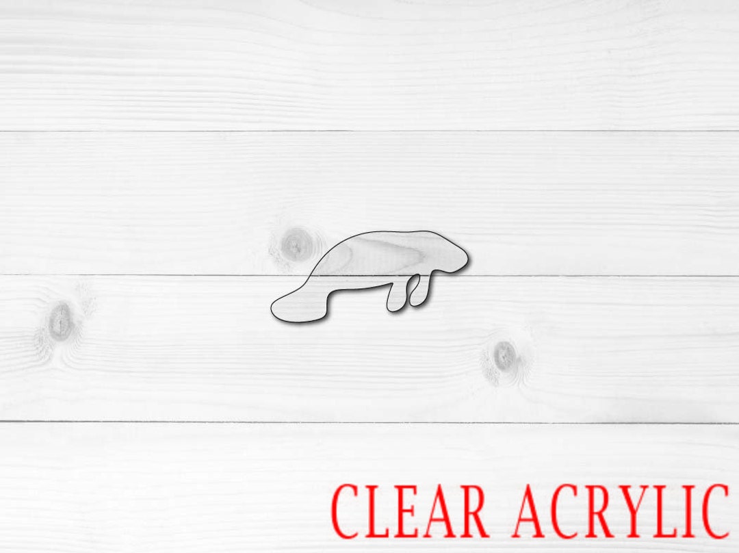 Manatee Shape, Clear Acrylic Craft Blank, Colored Acrylic Blank - Etsy