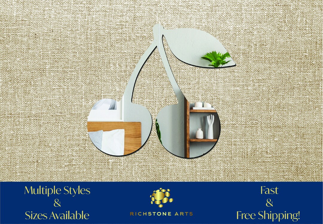 Decorative Cherry Shaped Acrylic Mirror | Many Shapes Available - Etsy