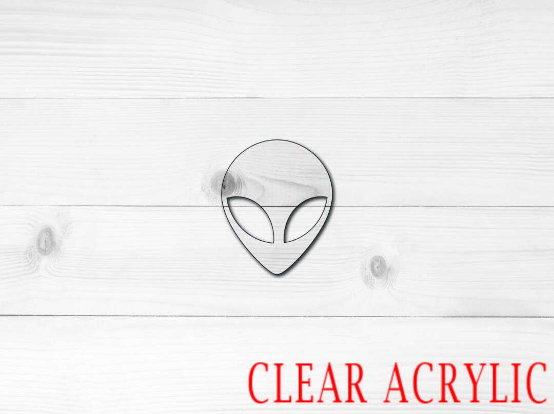 Alien Head Acrylic Shape, Clear Acrylic Craft Blank, Colored Acrylic ...