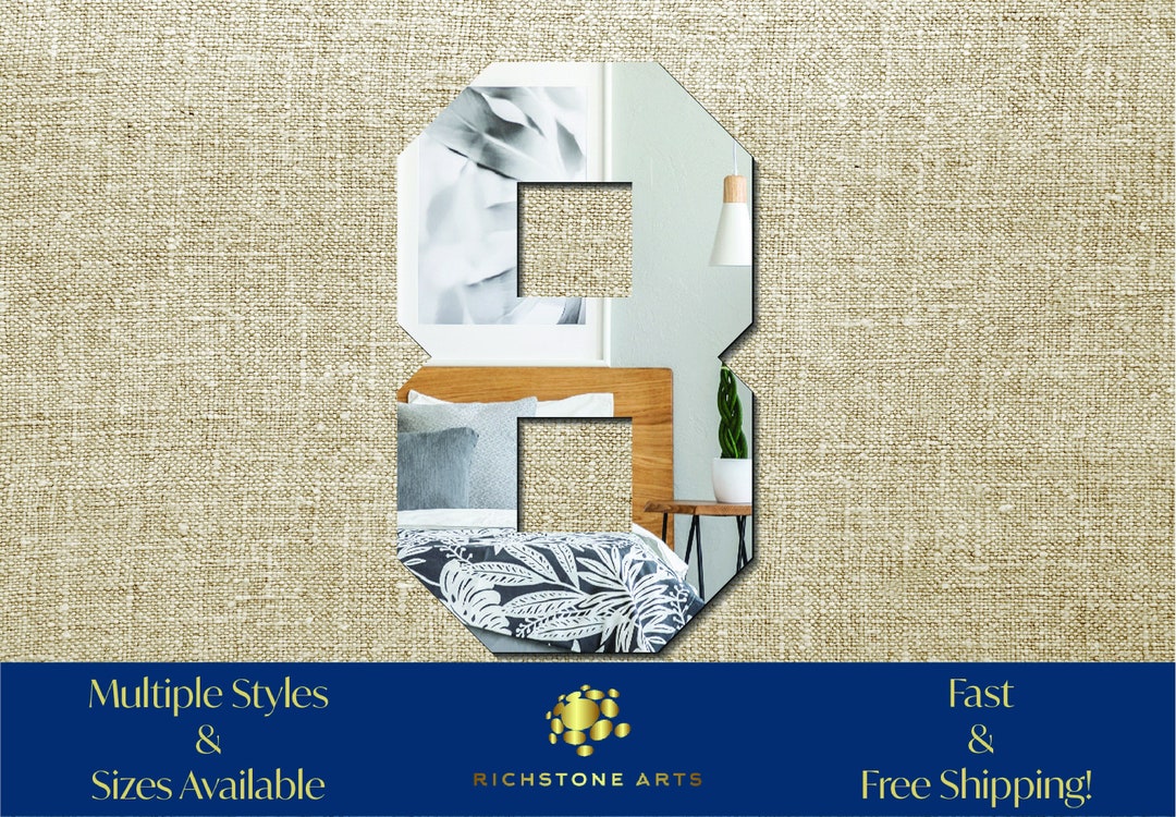 Decorative Number 8 Shaped Acrylic Mirror | Many Shapes Available - Etsy