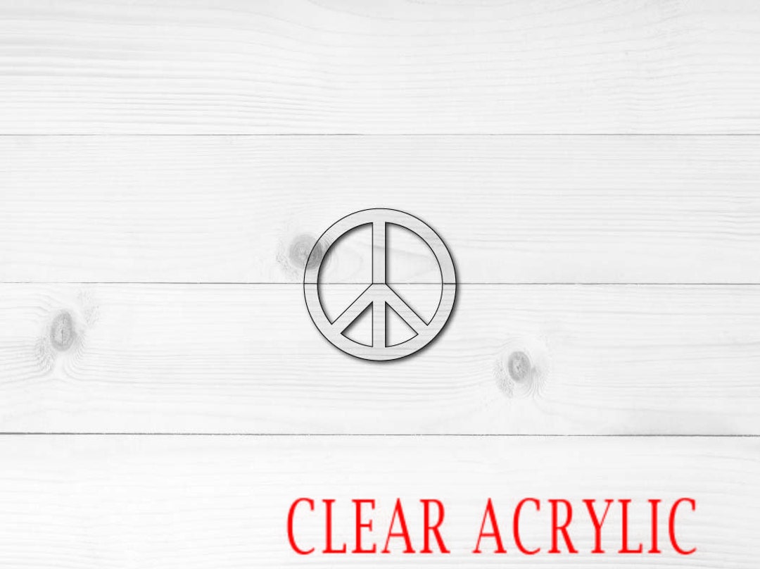 Peace Sign Shape, Clear Acrylic Craft Blank, Colored Acrylic Blank - Etsy