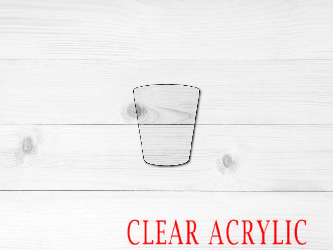 Shot Glass Shape, Clear Acrylic Craft Blank, Colored Acrylic Blank - Etsy