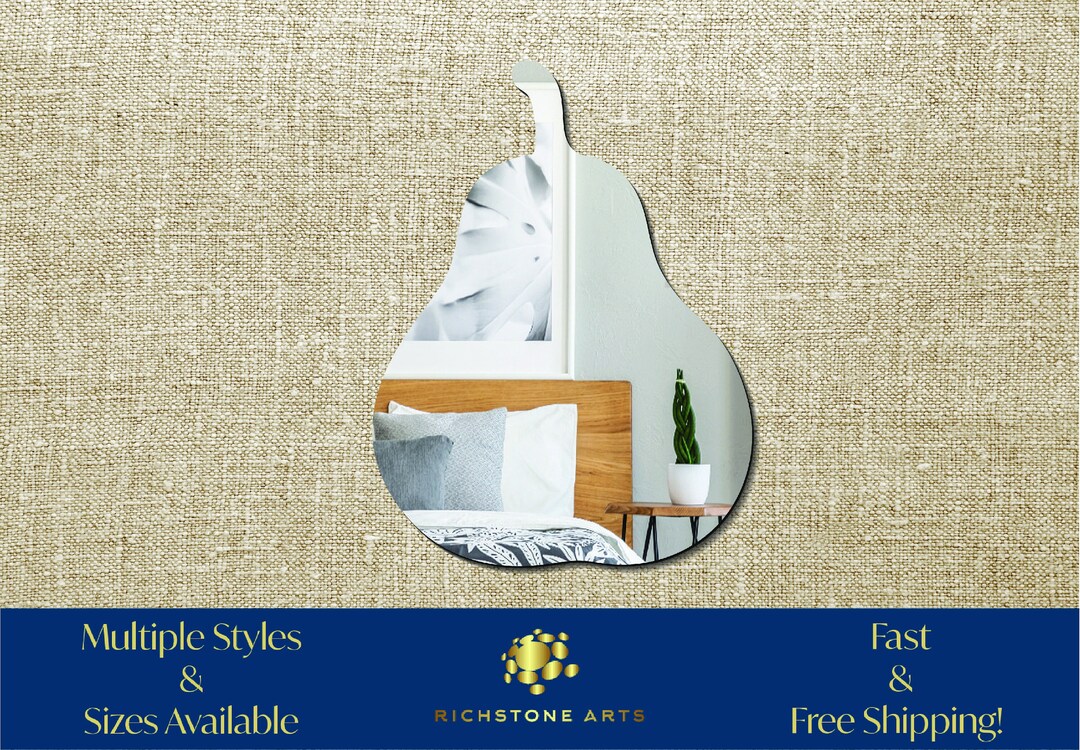 Decorative Pear Shaped Acrylic Mirror | Many Shapes Available - Etsy