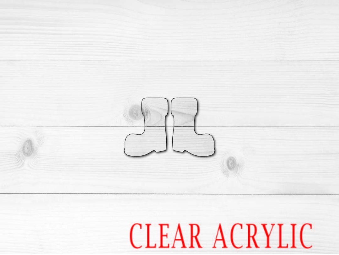 Santa Boots Shape, Clear Acrylic Craft Blank, Colored Acrylic Blank - Etsy