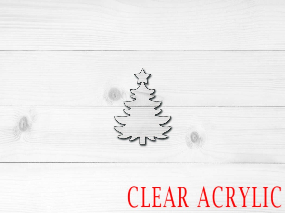 Christmas Tree Acrylic Shape, Clear Acrylic Craft Blank, Colored ...