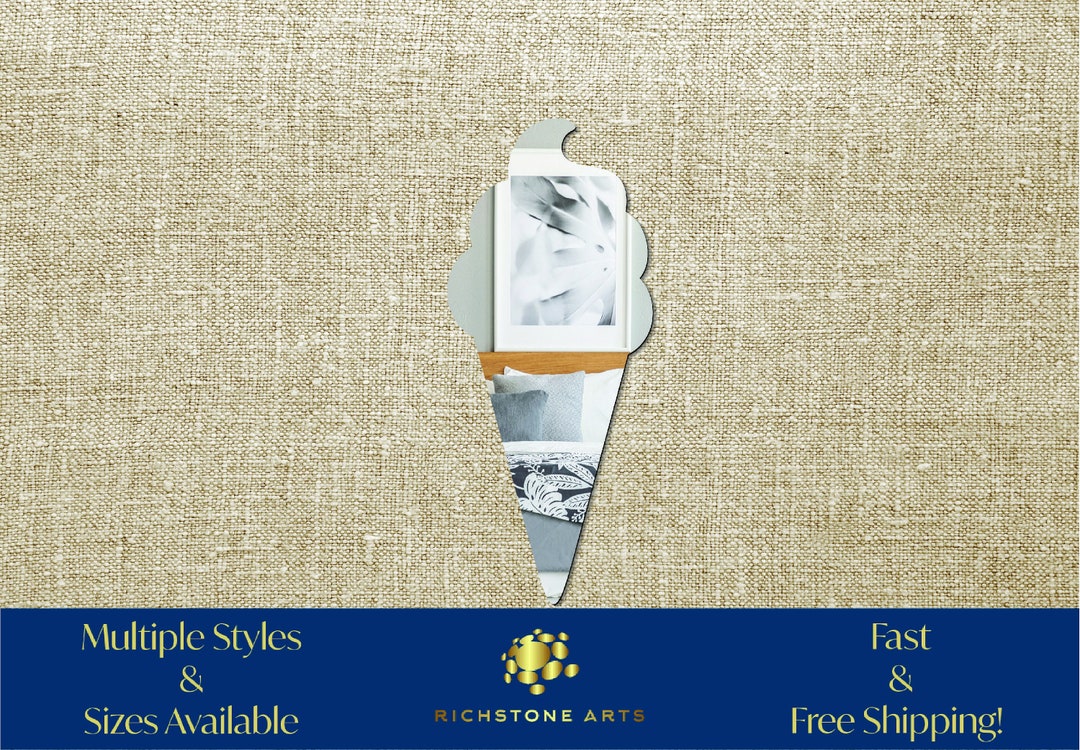 Decorative Ice Cream Cone Shaped Acrylic Mirror | Many Shapes Available ...