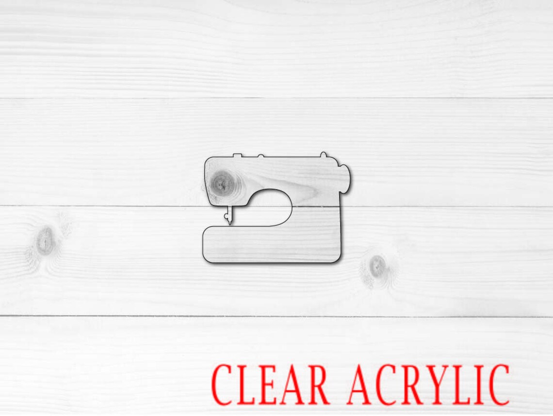 Sewing Machine Shape, Clear Acrylic Craft Blank, Colored Acrylic Blank ...